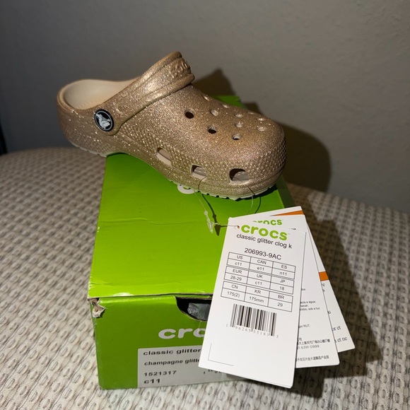 CROCS | Shoes | Crocs Kids Glitter Clog Champagne | Poshmark